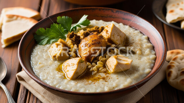 A dish of traditional Jareesh food, popular Saudi Arabian Gulf dishes ...