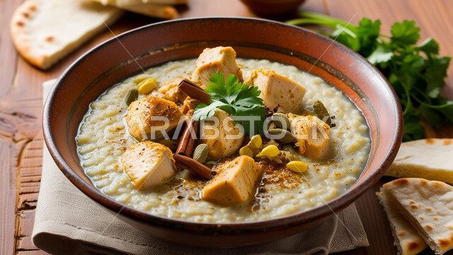 A dish of traditional Jareesh food, popular Saudi Arabian Gulf dishes ...