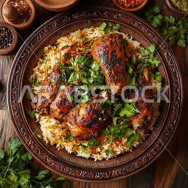 Delicious oriental cuisine, traditional food recipes, food presentation ...