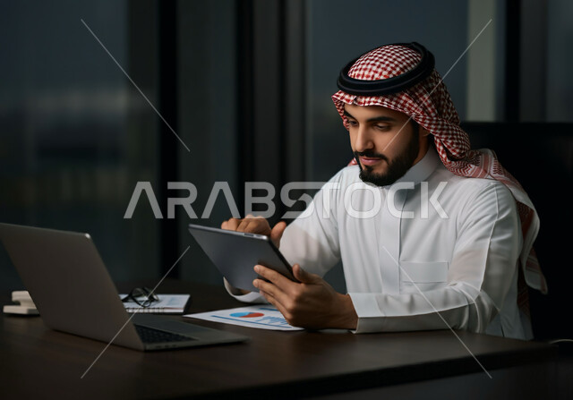 Performing office tasks and work inside the company headquarters, close ...