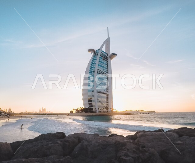Burj Al Arab in Dubai during the day, famous coastal tourist places in ...