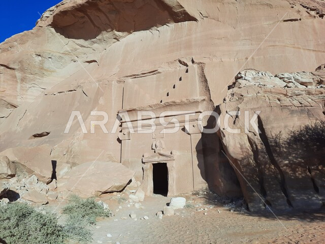 Rock formations and formations in AlUla in the middle of the deserts of ...