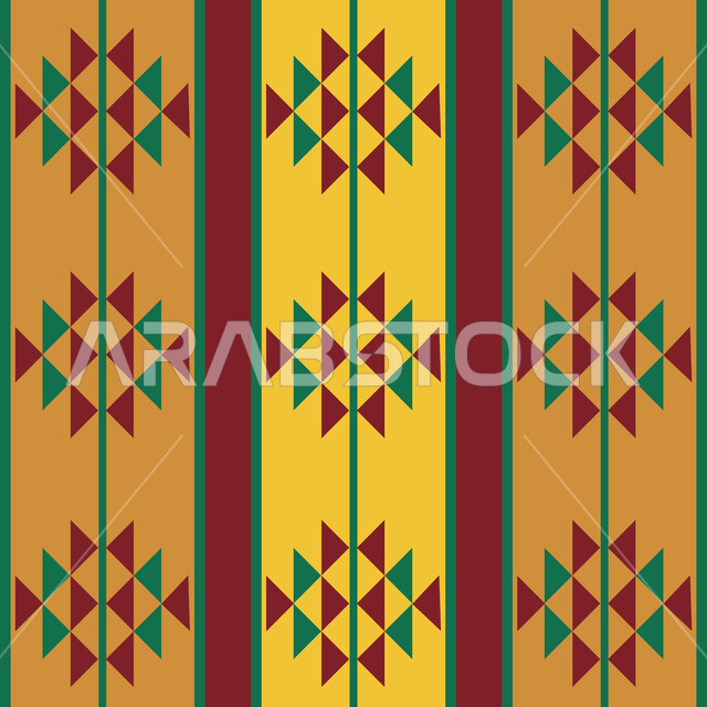 Traditional craft art, folklore of Sadu decoration with geometric ...