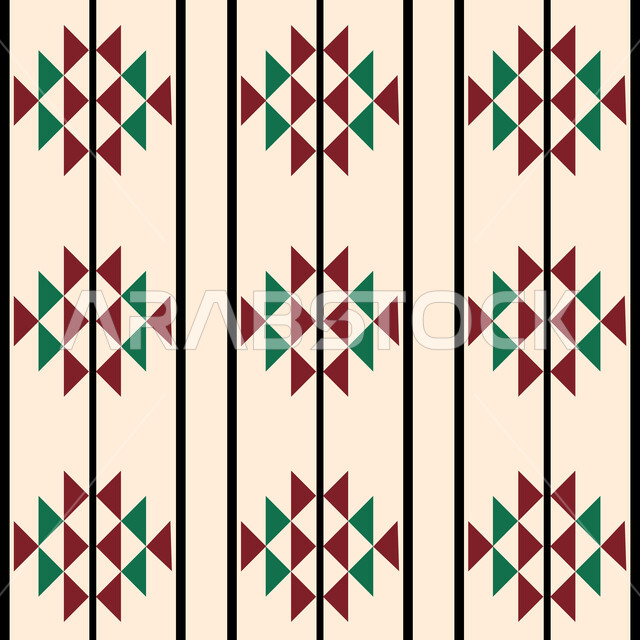 Popular heritage of Sadu decoration with geometric shapes, traditional ...