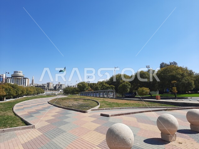 A famous tourist park in the Kingdom of Saudi Arabia, the famous art ...