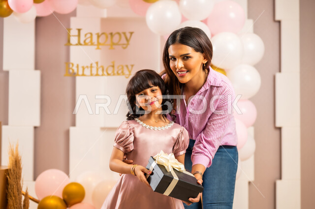 Happy family occasions, looking at the camera with gestures of joy and ...