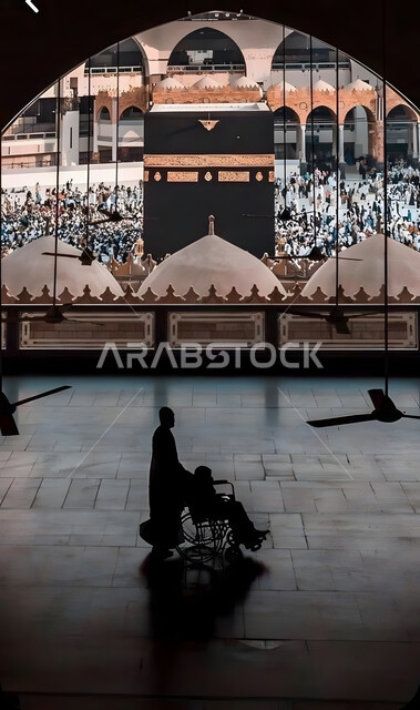 Visiting the Holy House of God in Mecca, sacred Islamic religious ...