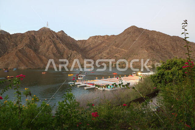 Al Rafisah Dam in Sharjah during the day, interest in planting green ...