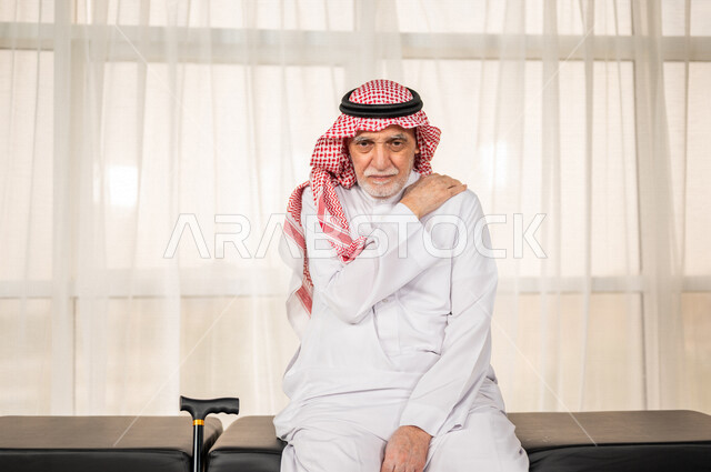 An elderly Saudi Arab patient complains of shoulder and hand pain. The ...