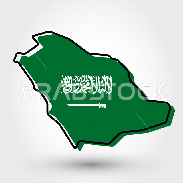 Map of Saudi Arabia, Saudi National Day Celebration, Anniversary of the ...