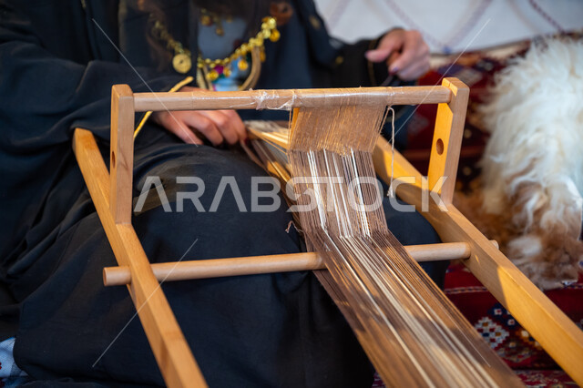 An ancient traditional profession, wearing traditional dress on a ...