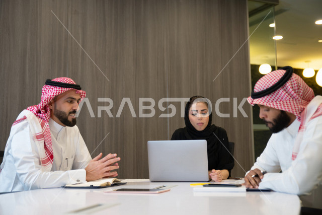 A meeting of Saudi Arab Gulf businessmen with a Saudi Gulf ...