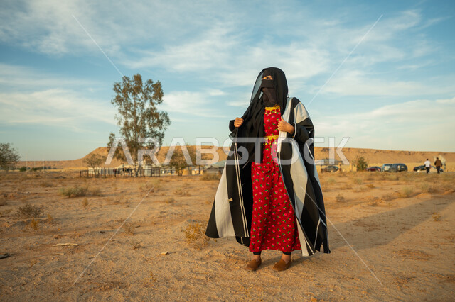 Anniversary of the founding of the first Saudi state 1727 AD, wearing ...
