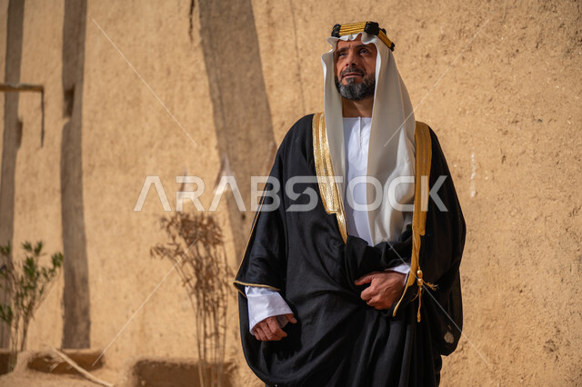 Wearing traditional costume on a national occasion, pride, dignity and ...