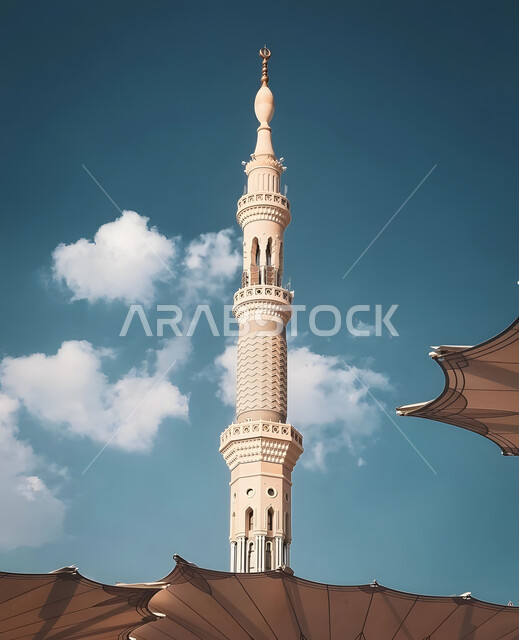 Famous landmark in Saudi Arabia, Islamic religious holy place, Close up ...