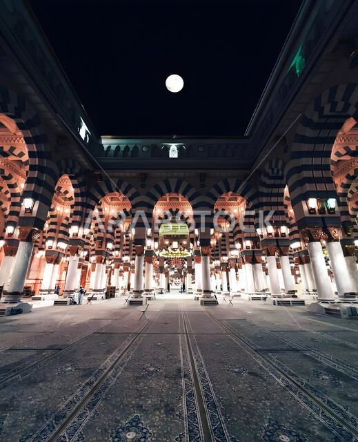 Islamic style design of the Prophet's Mosque in Medina, architectural ...