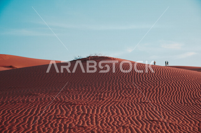 Aesthetic image of desert sand dunes in Zulfi area in Riyadh, soft ...
