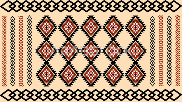 Traditional craft art, Saudi design of authentic colorful Arabic ...