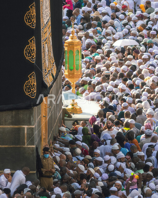 The Sacred House of God in the courtyards of the Grand Mosque in Mecca ...