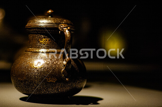 Exhibits and artifacts inside the Museum of Islamic Art in the Qatari ...