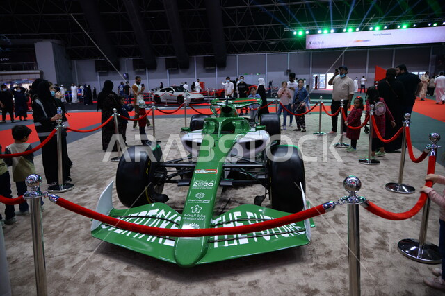 Caterham car, racing car, Jeddah International Motor Show in the dome ...