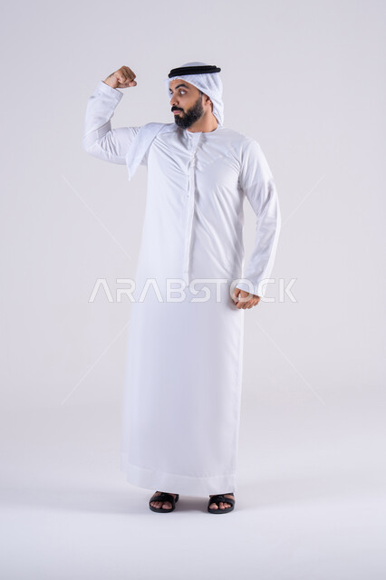 Bodybuilding, athlete fitness, bodybuilding, portrait of an Emirati ...