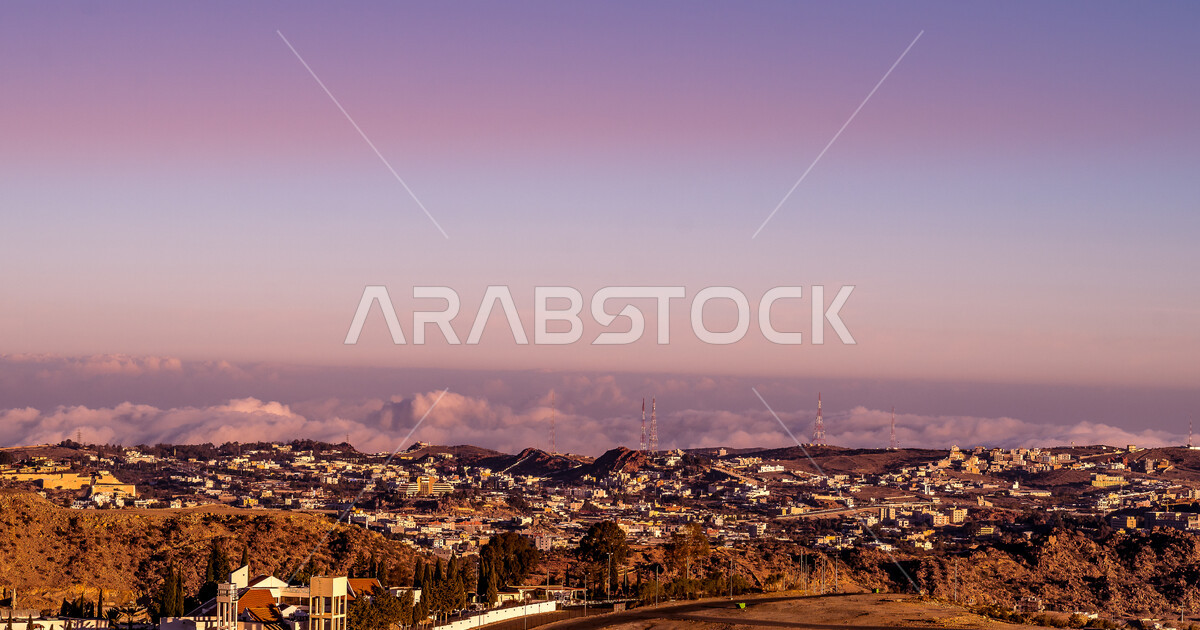 An aesthetic picture in the Shifa Mountains area in Taif, beautiful ...