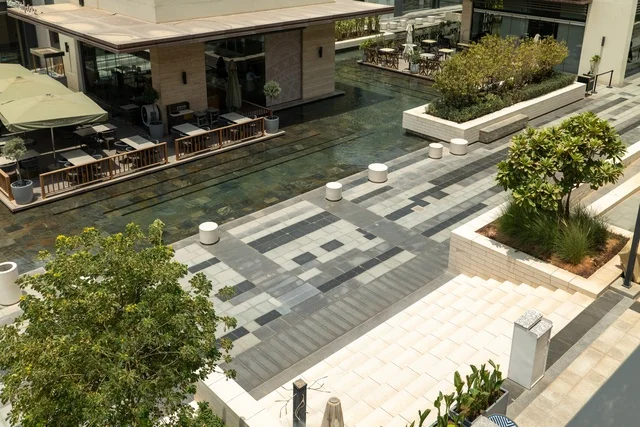 Riyadh Front Project, outdoor seating areas at the Roshan front during ...