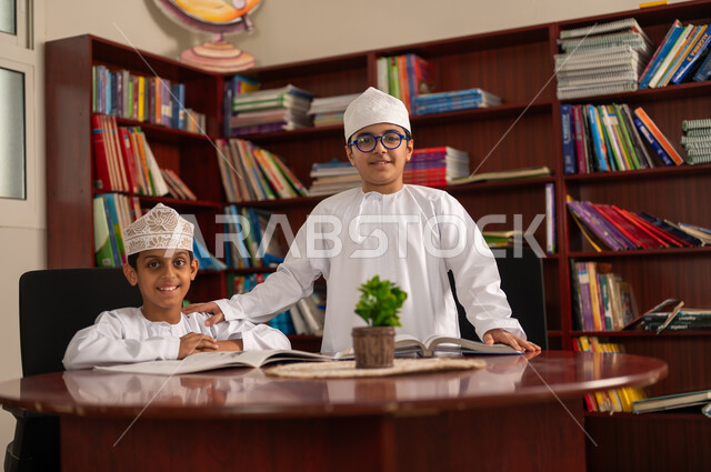 Looking at the camera with expressions of happiness and joy, education ...