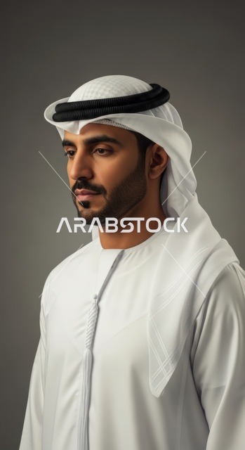 Thinking and daydreaming, the concept of elegance and handsomeness ...