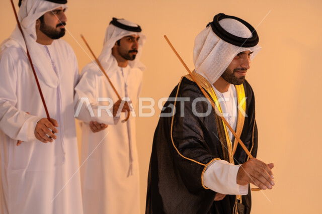 Performance of Emirati folk arts, celebrating national and heritage ...