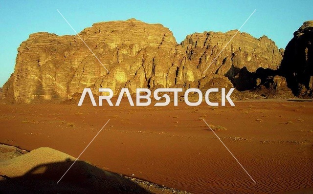 Wadi Al-Disa in the Tabuk region during the day, the land of palm trees ...