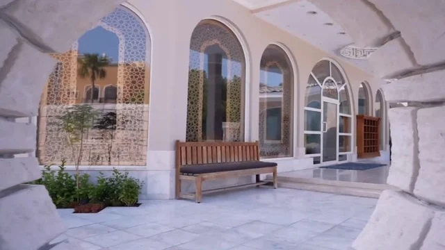 A religious Islamic mosque in the Kingdom of Saudi Arabia, a place for ...