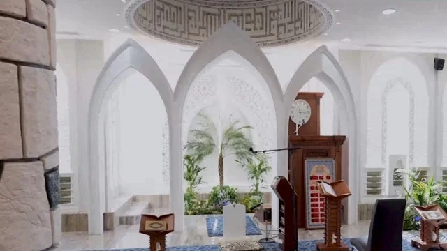 A religious Islamic mosque in the Kingdom of Saudi Arabia, a place for ...