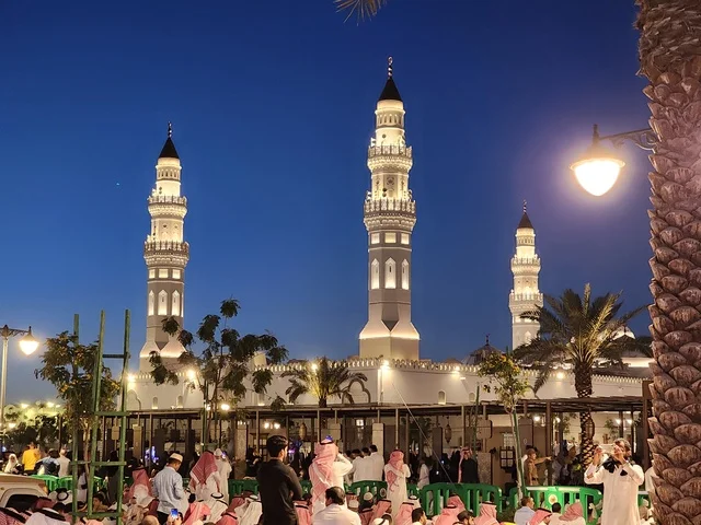 Muslims gather to perform the Eid prayer, observing the rituals of ...