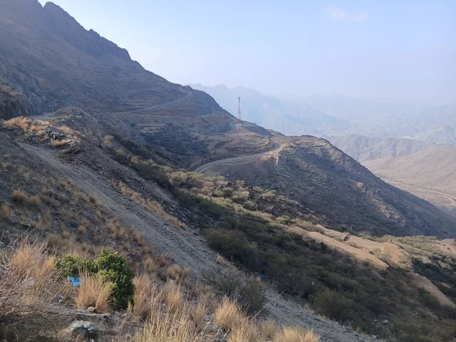 The highlands and mountain peaks in the Al-Baha region in the ...