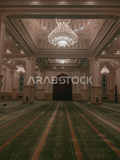 A picture from inside a mosque in the Sultanate of Oman, Islamic ...