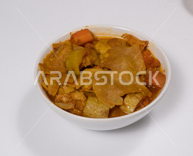 Pirate plate with delicious vegetables, traditional foods, Gulf Arab ...