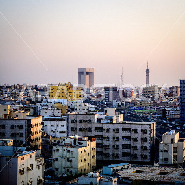 A picture of the old Al-Sabil neighborhood in the city of Jeddah in the ...