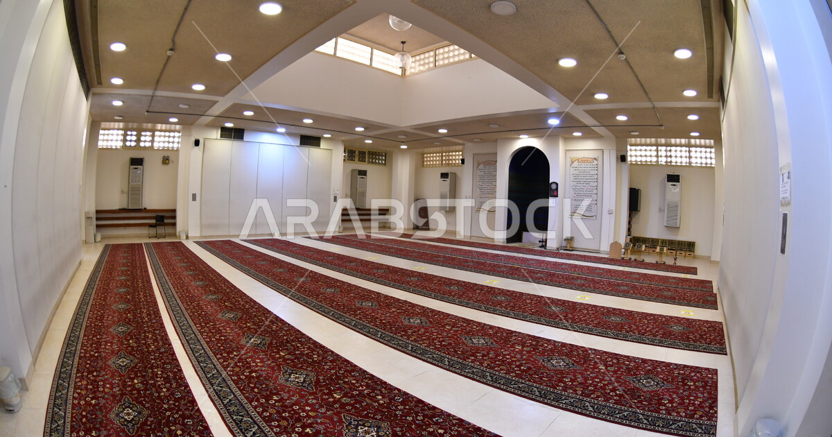 A picture from inside a mosque in Saudi Arabia, worship and getting ...