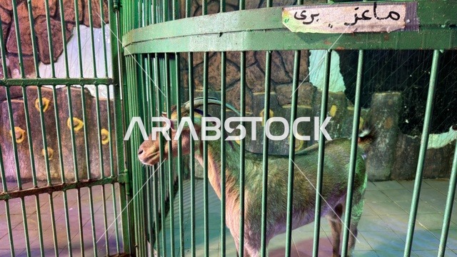Wild Goat Inside Enclosure at Dolphin Village Dammam - Photo