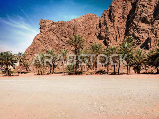 A picture of the Tayeb Asm Mountains in the north of Maqna, west of the ...