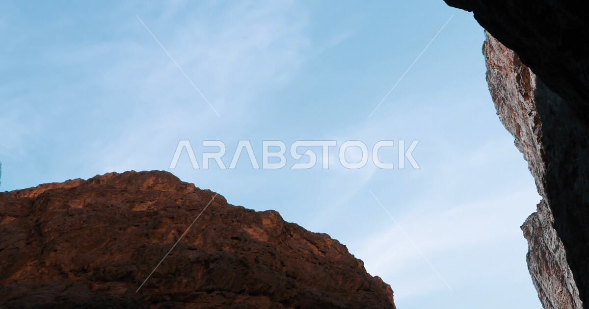A picture of the Tayeb Asm Mountains in the north of Maqna, west of the ...