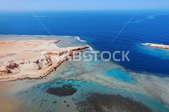 An aesthetic image of a Saudi island located on the Red Sea in the ...