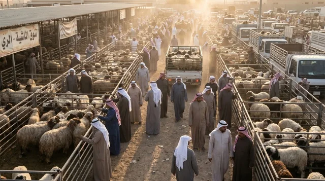 Al Rai Livestock Market Kuwait Before Eid al Adha - Photo