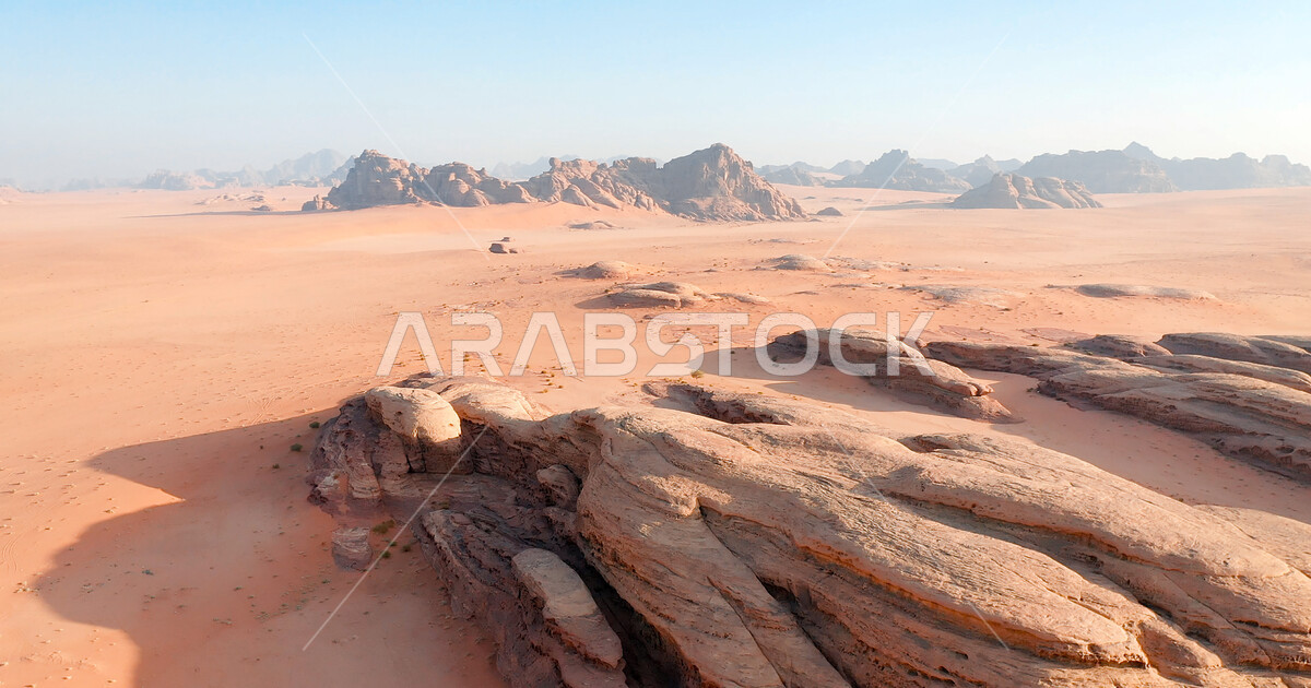 A picture of the rock formations in the Bajdah Neom region, northwest ...