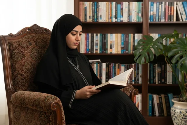 Sad Saudi Woman in Hijab Crying with Tears - Photo