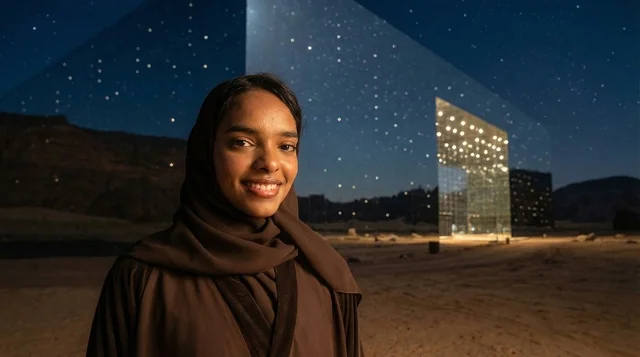 Saudi Man at Maraya Concert Hall AlUla Desert - Photo