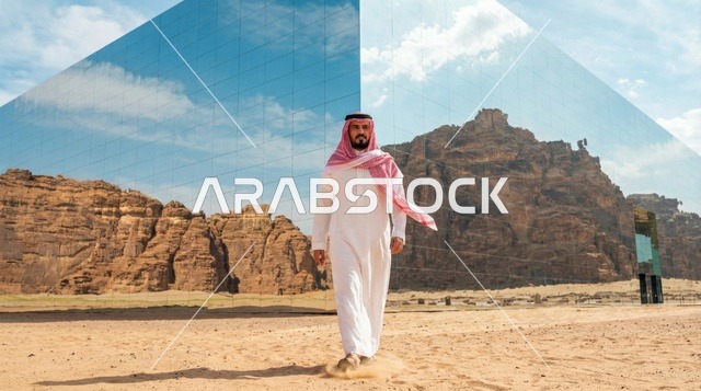 Saudi Man at Maraya Concert Hall AlUla Desert - Photo
