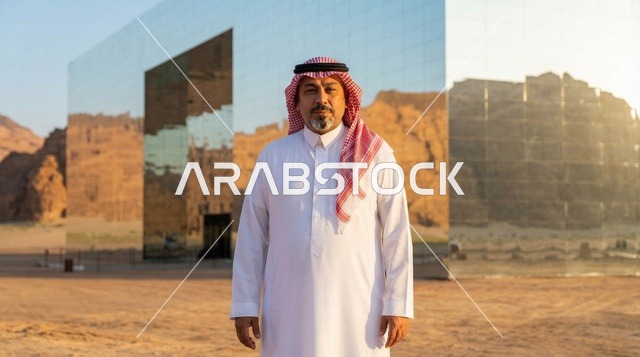 Saudi Man at Maraya Concert Hall Al-Ula Saudi Arabia - Photo